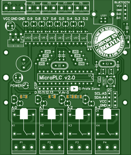 Construye tu propio Micro PLC v2.0 con Arduino UNO, Soporte Riel DIN ...