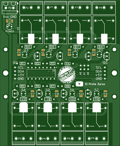 Pcf8574 Gpio Io Extender Para Arduino Esp32 I2c Modulo De 8 Salidas