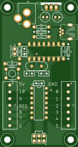 Attiny4484 Breakout Board With Fabisp For Use With Arduino Projects 7901